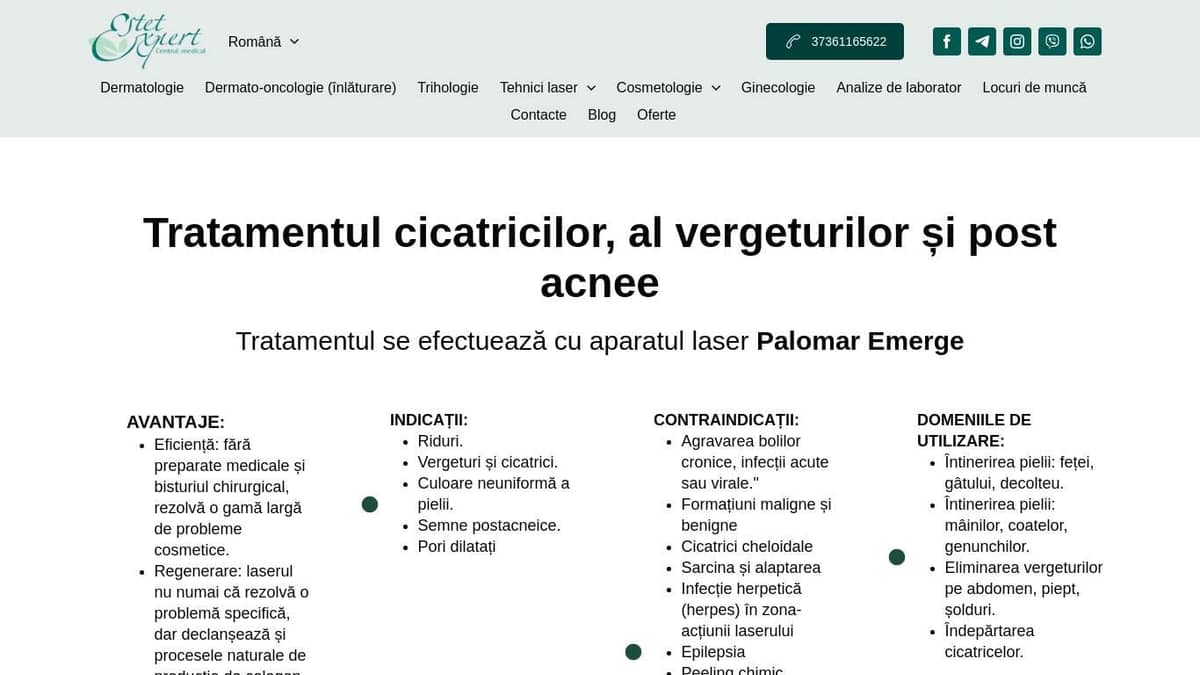 Tratament cicatrici, vergeturi și pete post acnee cu laser | Centru ...